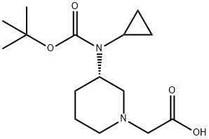 CAS#:1354019-05-8 | [(S)-3-(tert-Butoxycarbonyl-cyclopropyl-amino)-piperidin-1-yl]-acetic acid ...
