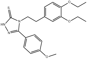 CAS#:749219-24-7 | 3H-1,2,4-Triazole-3-thione, 4-[2-(3,4-diethoxyphenyl)ethyl]-2,4-dihydro-5-(4 ...